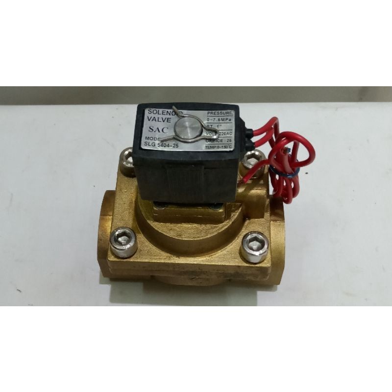 Jual SOLENOID VALVE SLG 5404-25-2 WAY AIR, OIL 220 VOLT (SUKU CADANG) | Shopee Indonesia