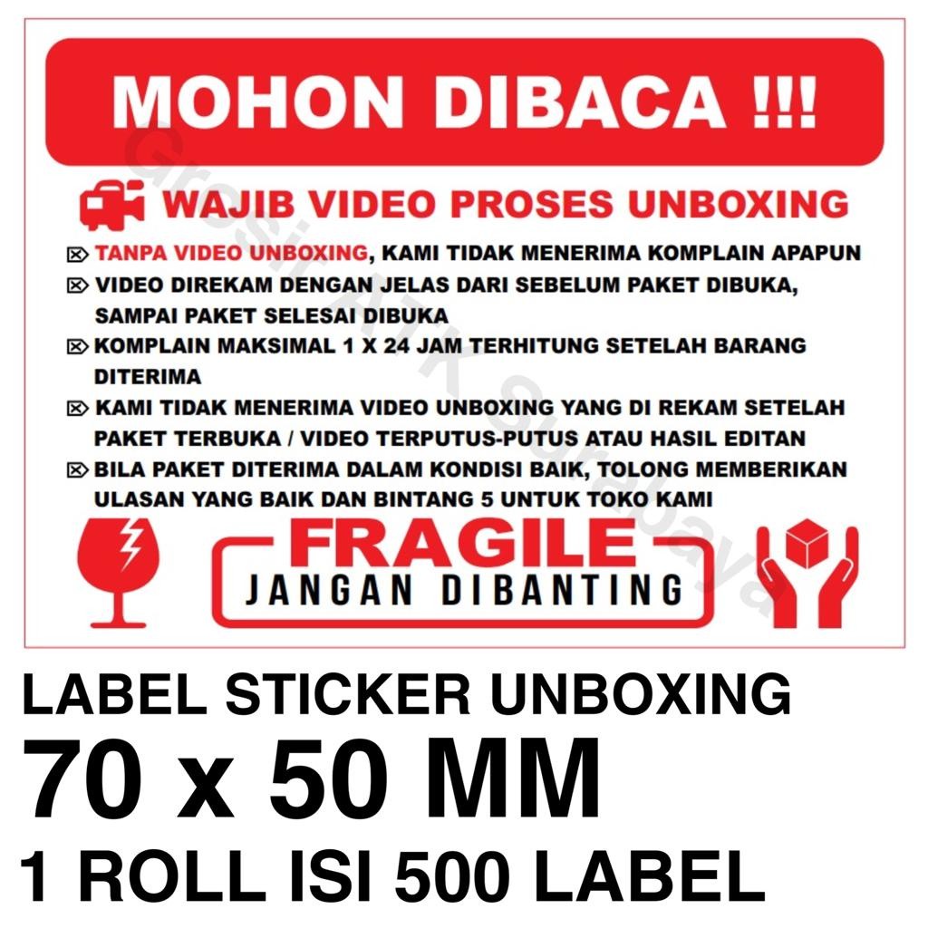 Jual ( StaLand ) Sticker Stiker Label FRAGILE JANGAN DI BANTING Video ...