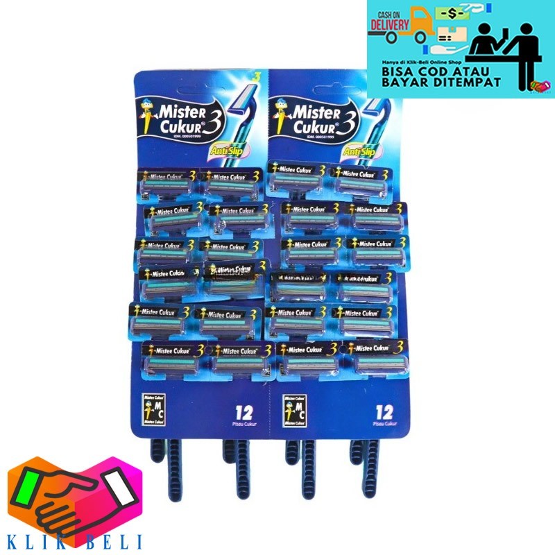Jual Alat Pisau Cukur 3 Mata Mister Cukur Razor Cukuran Kumis Jenggot ...