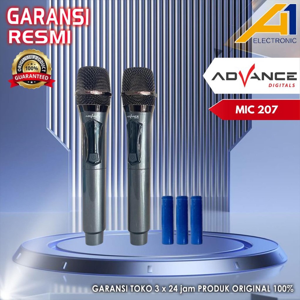 Jual Microphone ADVANCE MIC207 / MIC 207 Double Wireless | Shopee Indonesia