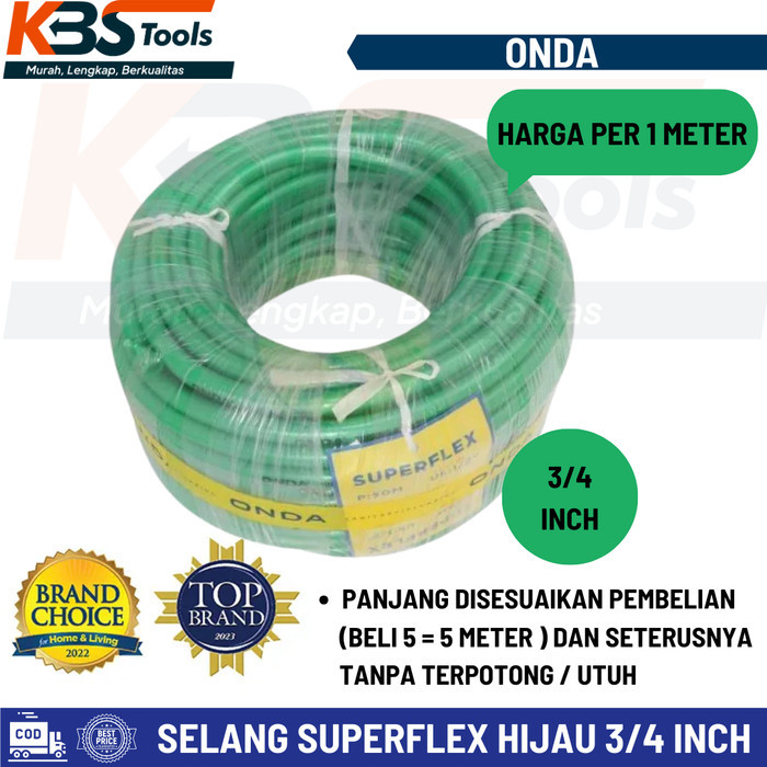 Jual Selang Air Elastis Serbaguna Superflex Hijau 3/4" Inch Onda Hose Meteran | Shopee Indonesia