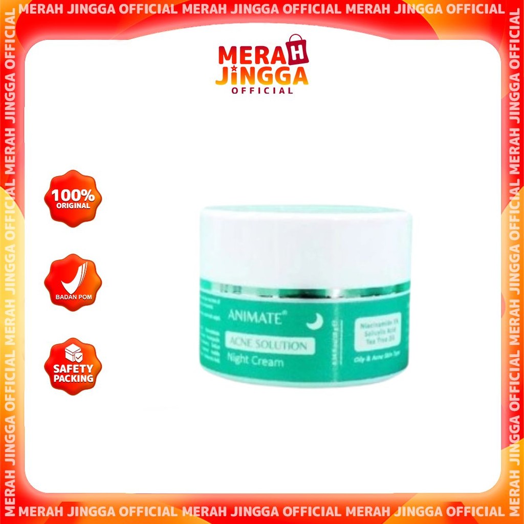 Jual Animate Intense Acne Solution Night Cream 10g | Merah Jingga ...