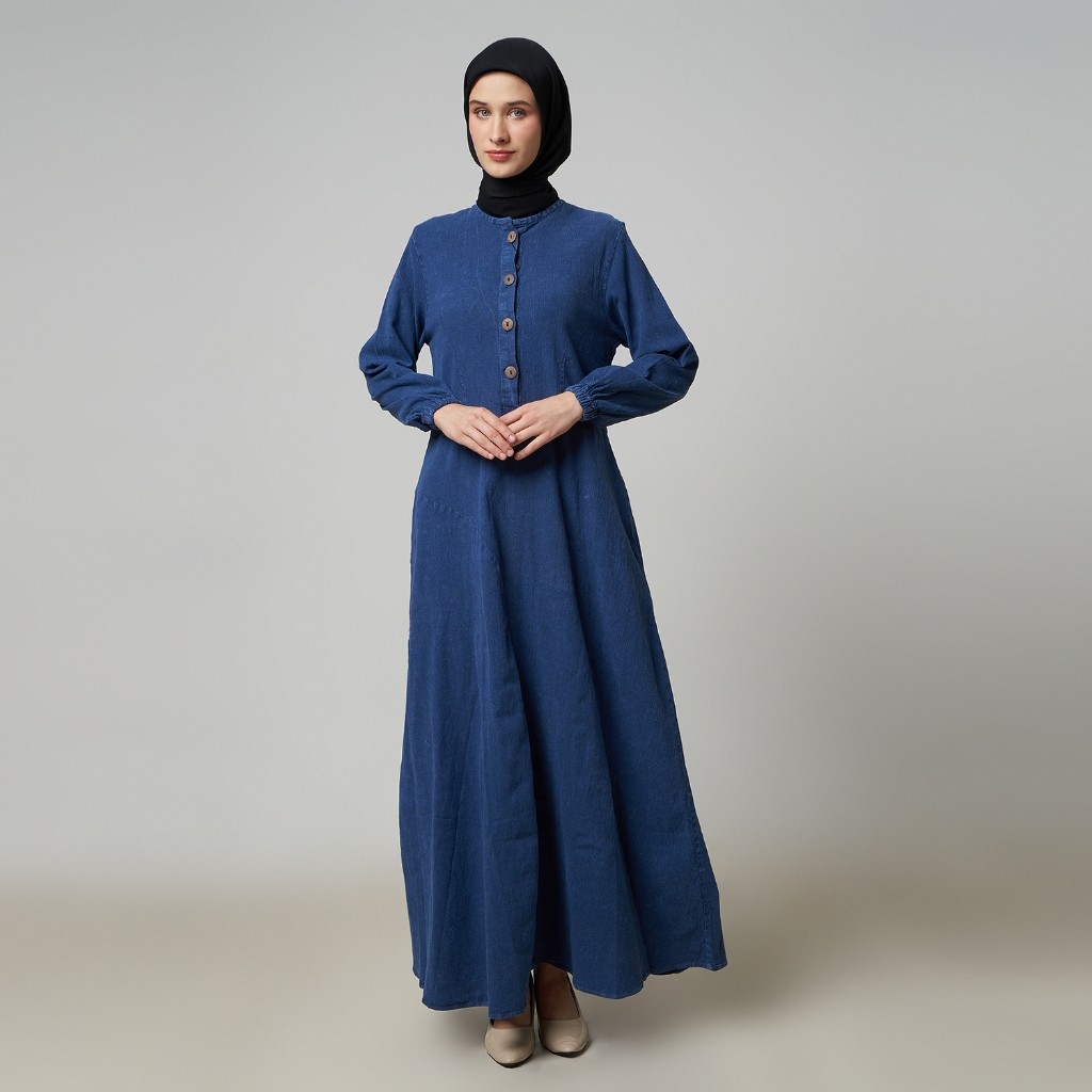 Jual Dhoby Ghout Gamis Premium Denim Biru| Dress Wanita Muslim Gamis ...