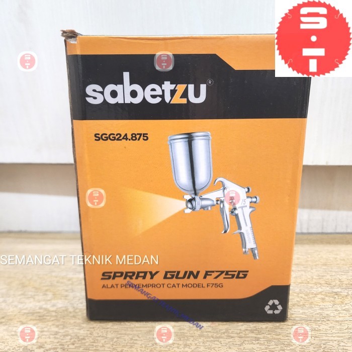 Jual F75 G ALAT SPRAY GUN SEMPROTAN ANGIN TABUNG ATAS 400ML SABETZU ...
