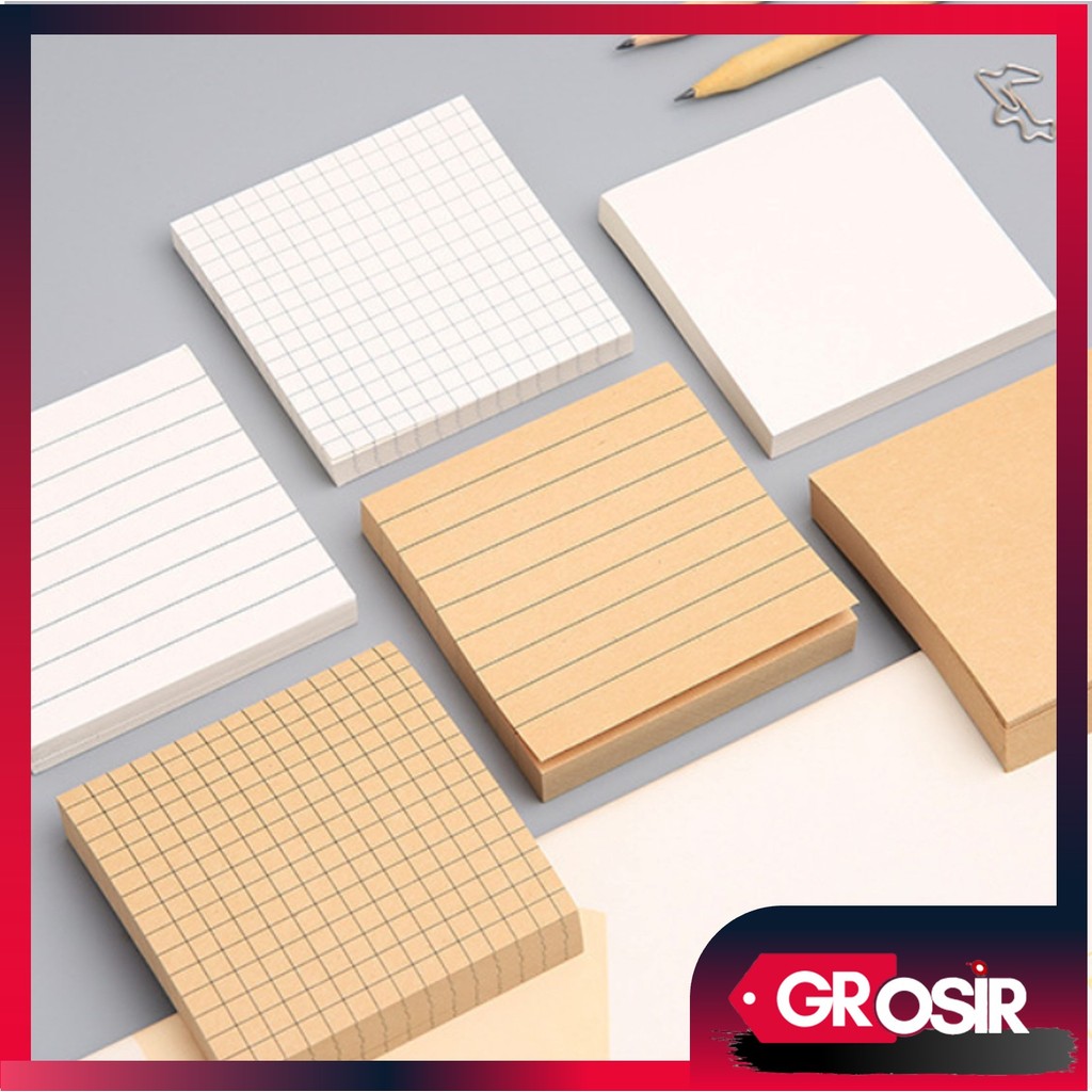 Jual Grosir - S6291 Sticky Note Memo Kraft Paper / Memopad Sticky Notes ...