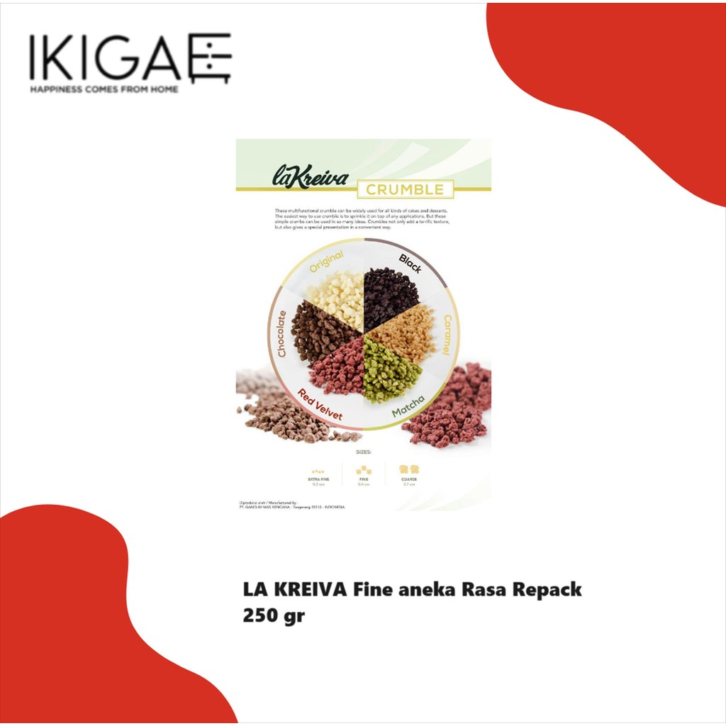 Jual LA KREIVA COOKIE CRUMBLE CRUM FINE TOPPING REPACK 250 GR | Shopee ...