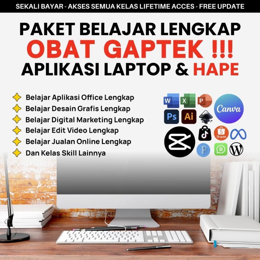 Jual Paket belajar lengkap digital marketing design grafis programer ...