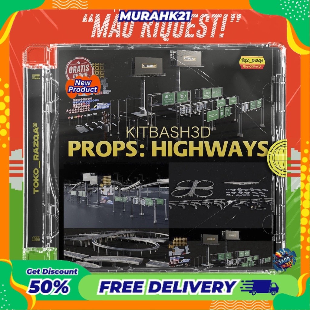 Jual KITBASH3D - PROPS HIGHWAYS 3D ASSETS NEW 3D MODEL | Shopee Indonesia