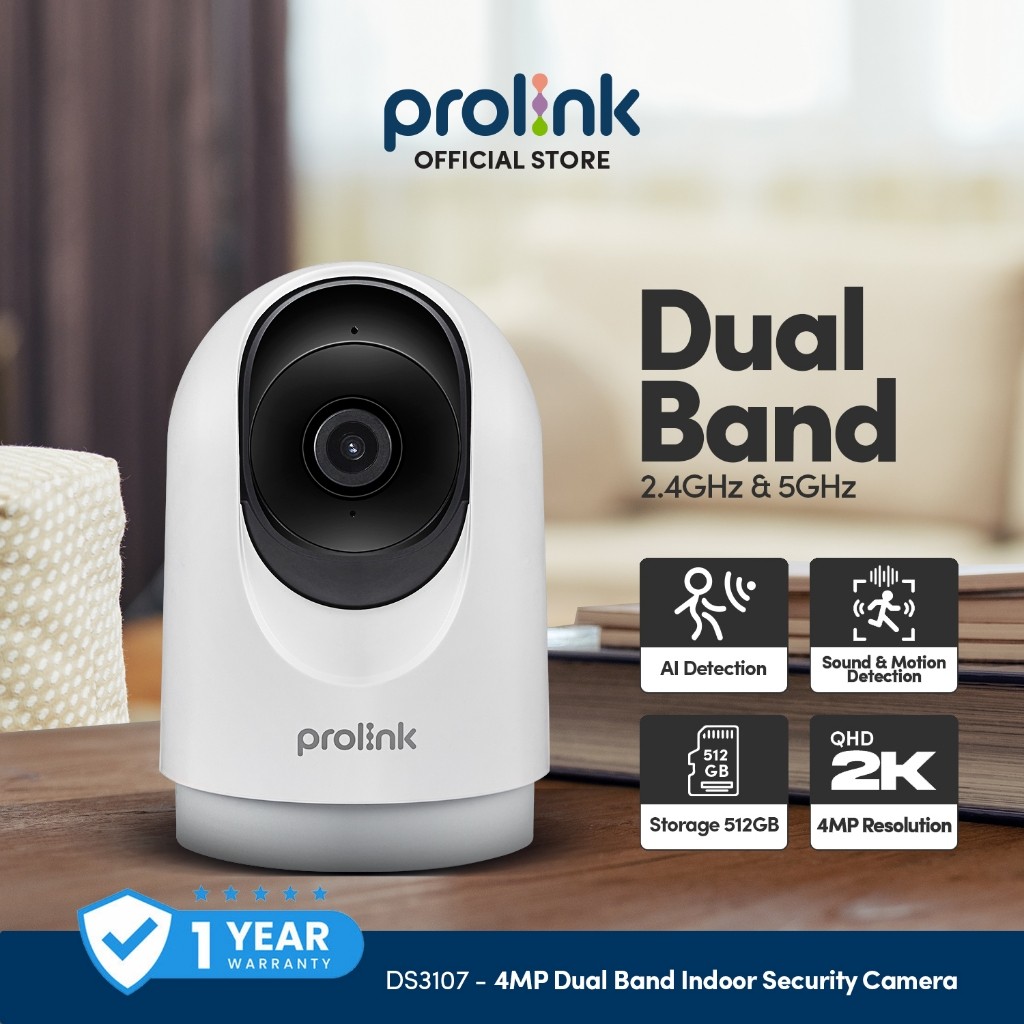 Jual Prolink 4MP Smart IP Cam CCTV Dual Band Wifi Indoor QHD | 360 ...