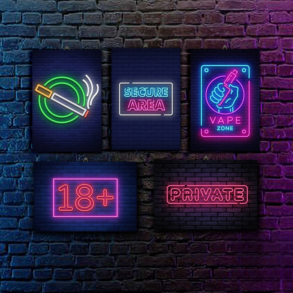 Jual Poster Neon Kayu Hiasan Dinding Kamar | Poster Aesthetic Dekorasi ...