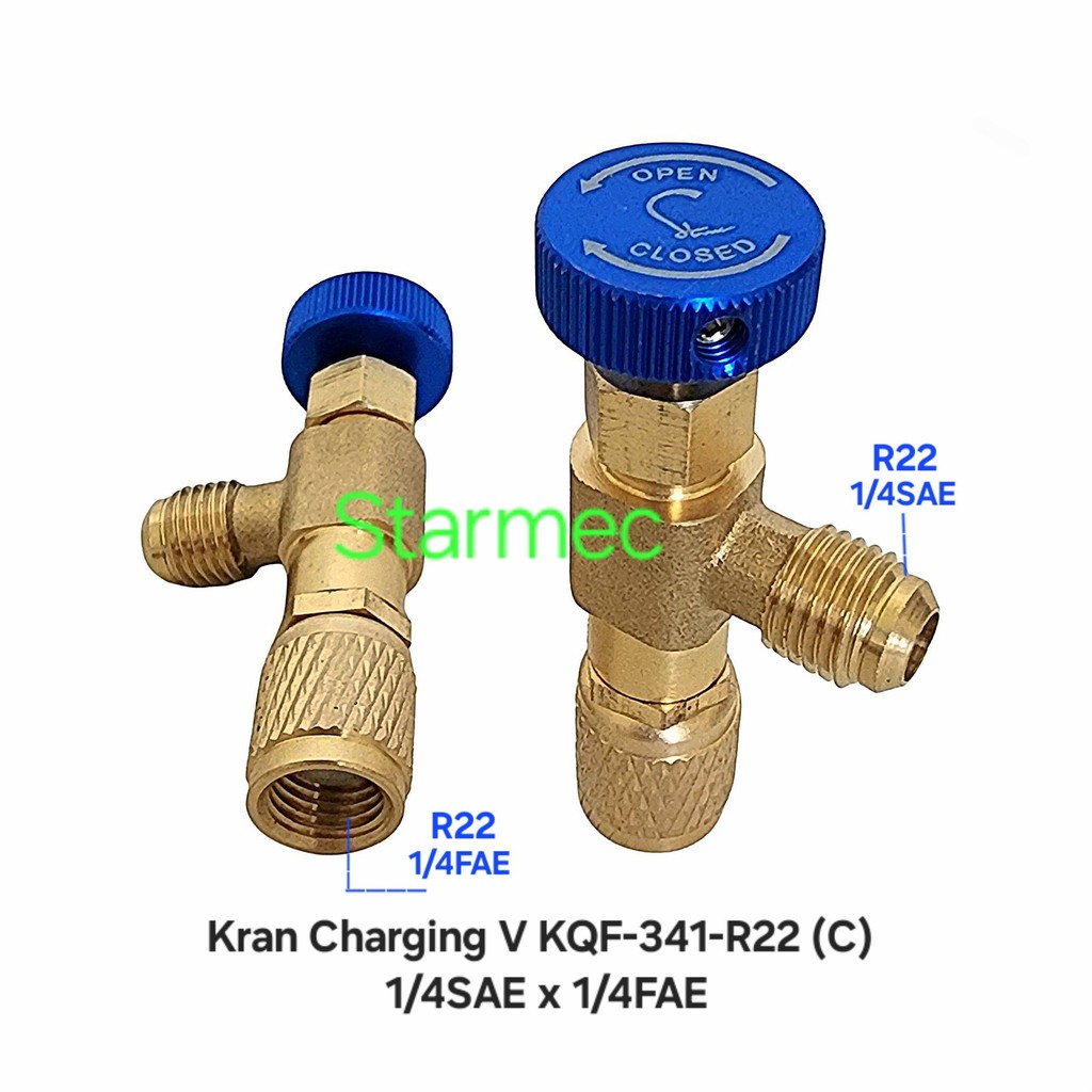Jual Kran Freon Can Tap Valve R22 KQF-341-C Starmec | Shopee Indonesia