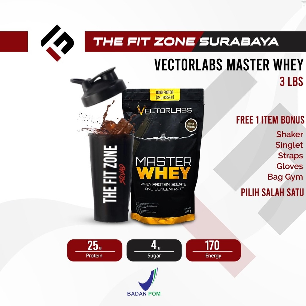 Jual Vectorlabs Master Whey 3 Lbs Whey Protein Isolate dan Concentrate ...