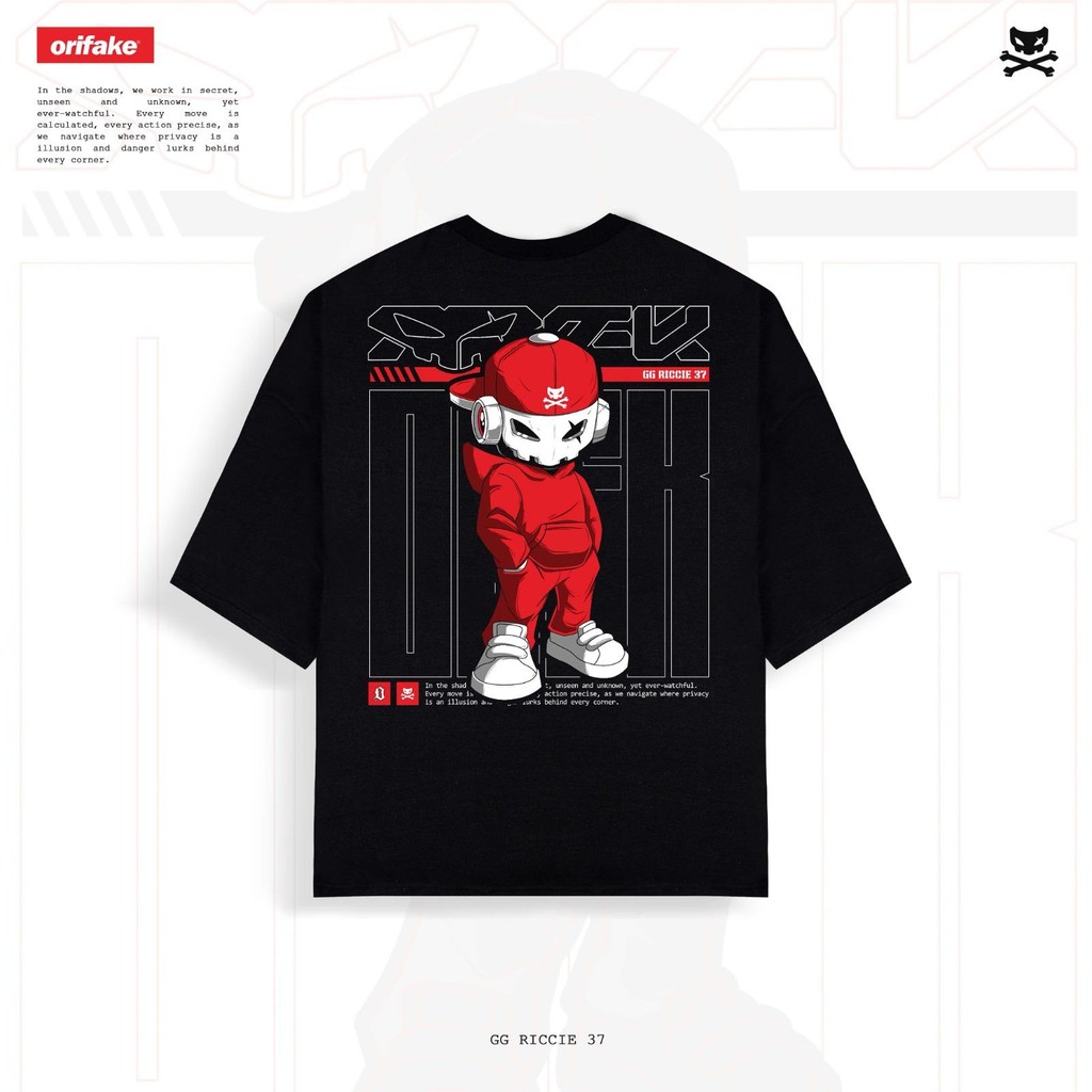 Jual ORIFAKE- T-Shirt Oversize Design GG Riccie 37 Black | Shopee Indonesia