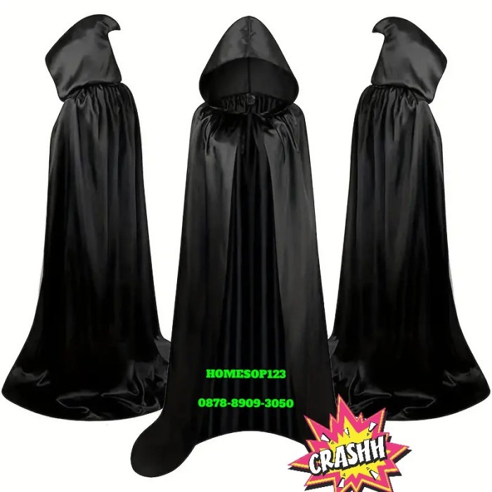 Jual Mall -[Limited Stok] Kostum Jubah hitam Halloween cosplay, cape ...