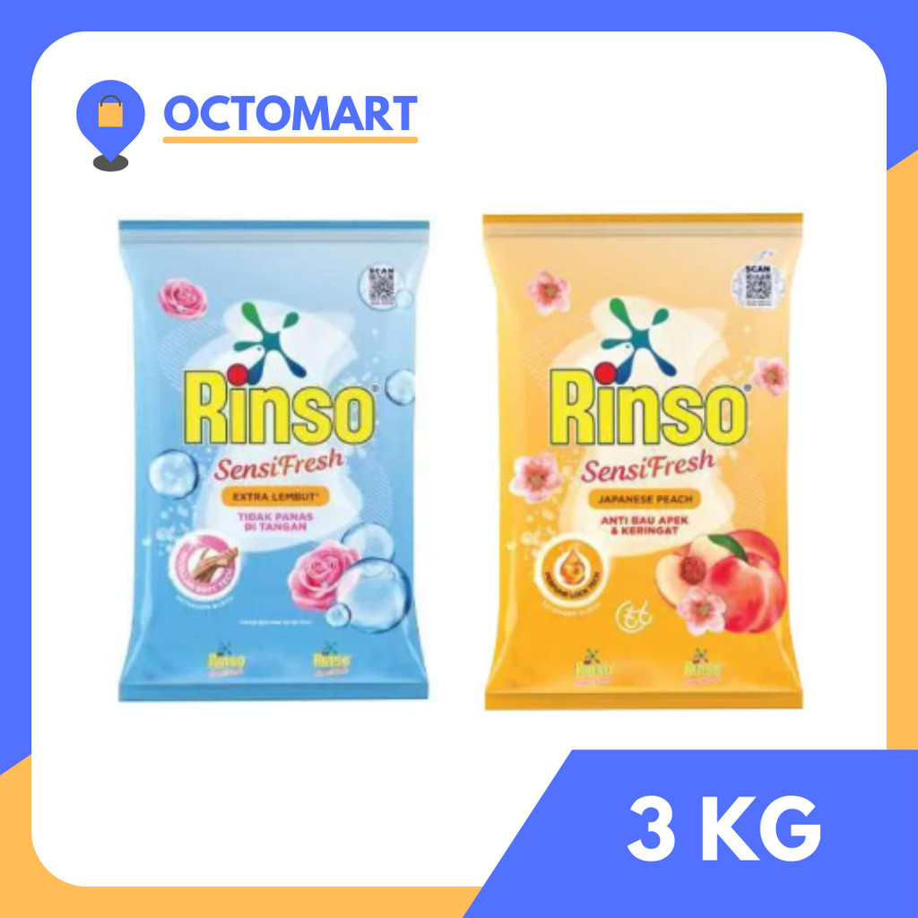 Jual RINSO Sensi Fresh 3kg Micellar Soft Deterjen Bubuk 3 Kg Micellar Soft Japanese Peach ...