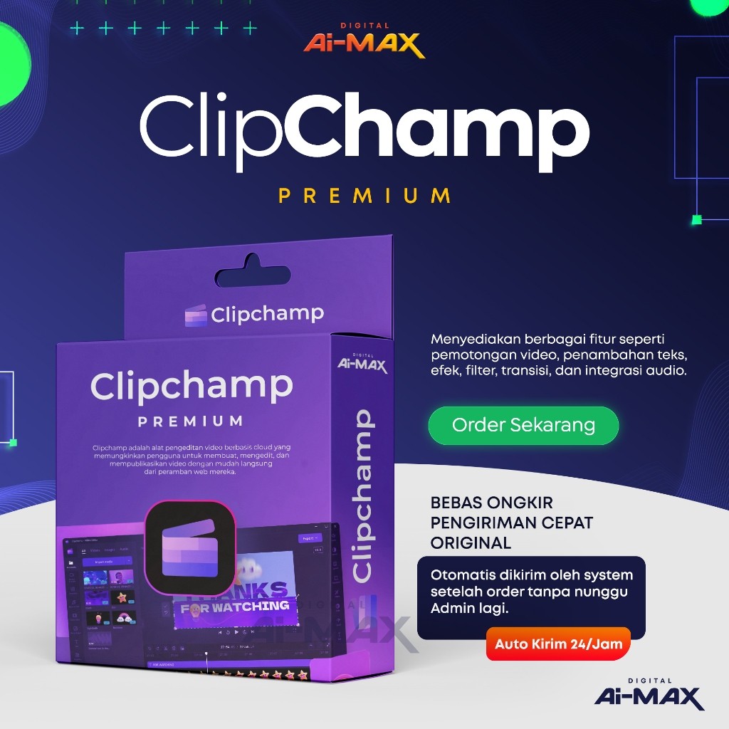 Jual 【】CLIPCHAMP PRO PREMIUM - AI Video Editor TERCANGGIH 2024 [ 1 ...