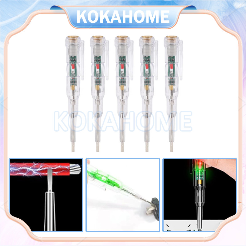 Jual lampu led merah hijau pensil tes / tes pen obeng listrik/pena tes ...