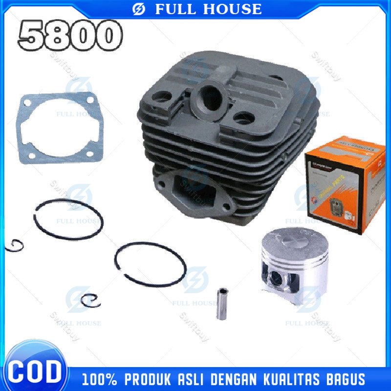 Jual 58CC Chainsaw Cylinder Piston Kit / 5800 / 45.2MM / Cylinder Block ...