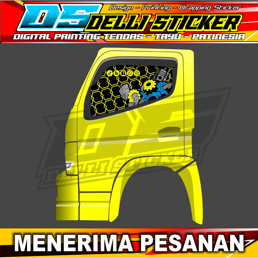 Jual Stiker One Way Truk - Kaca Pintu Samping Model Jaring-Jaring ...