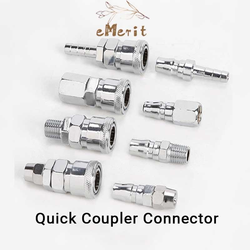 Jual Quick Coupler Connector Angin Neple Kompresor Universal Drat 1/4 ...