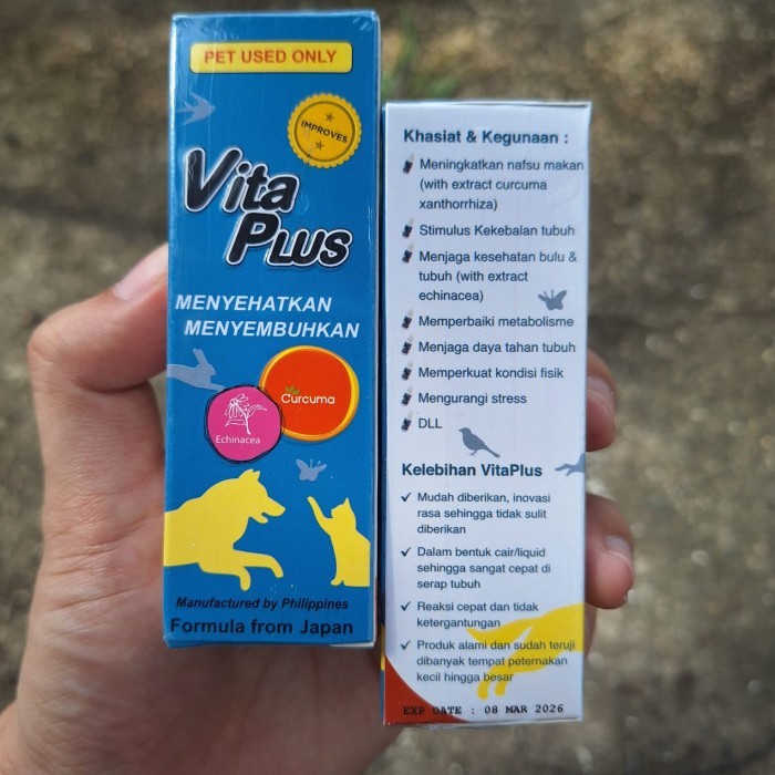 Jual Vitamin Hewan Anjing Kucing Kelinci Vita Plus 30ml | Shopee Indonesia