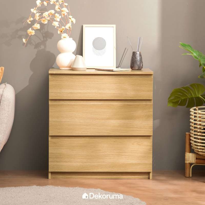 Jual Dekoruma Moku Lemari Laci Kayu Olahan 3 Susun Serbaguna Minimalis ...