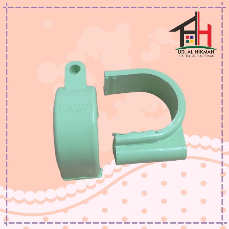 Jual Clamp / Klem Pipa PVC + Paku Beton 1“ Inch Per Pcs - KLEM PARALON ...