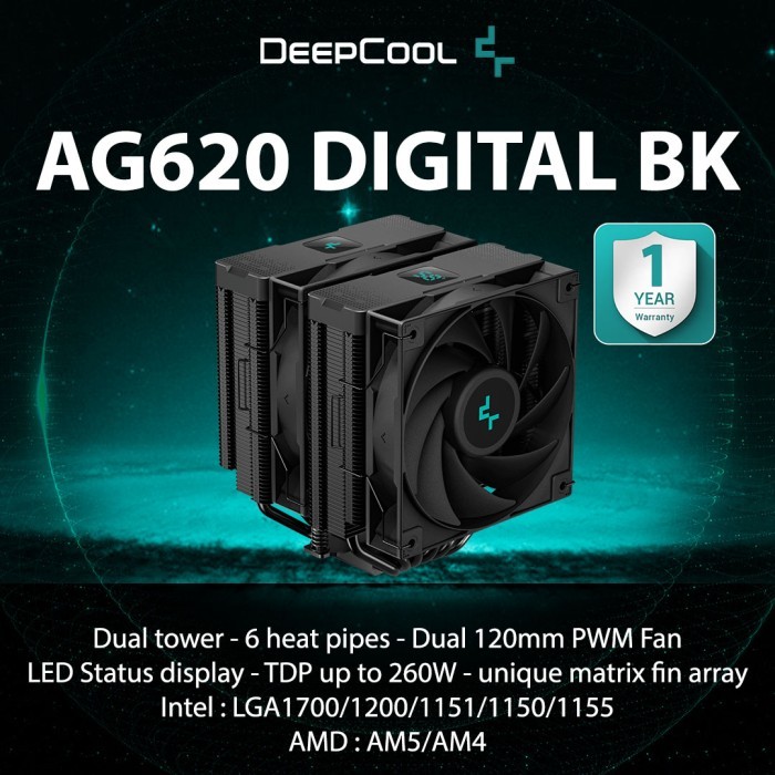 Jual Deepcool AG620 Digital BK CPU Air Cooler | Shopee Indonesia
