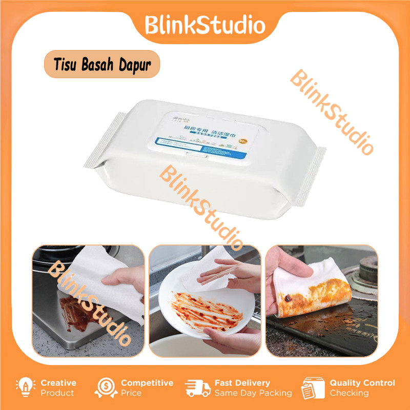 Jual Praktis Kain Lap Basah Serbaguna Tissue/Tisu Basah Dapur | Shopee ...