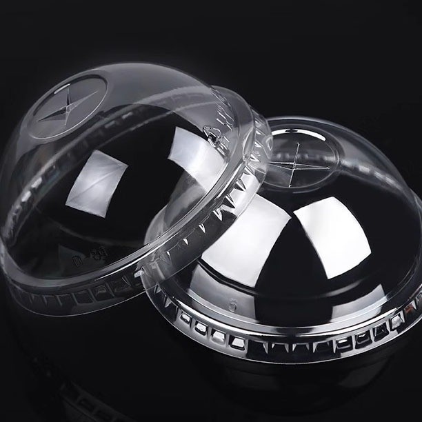 Jual [25pcs] Tutup Cup Cembung PET 90mm / Tutup oval/ Lid gelas plastik ...