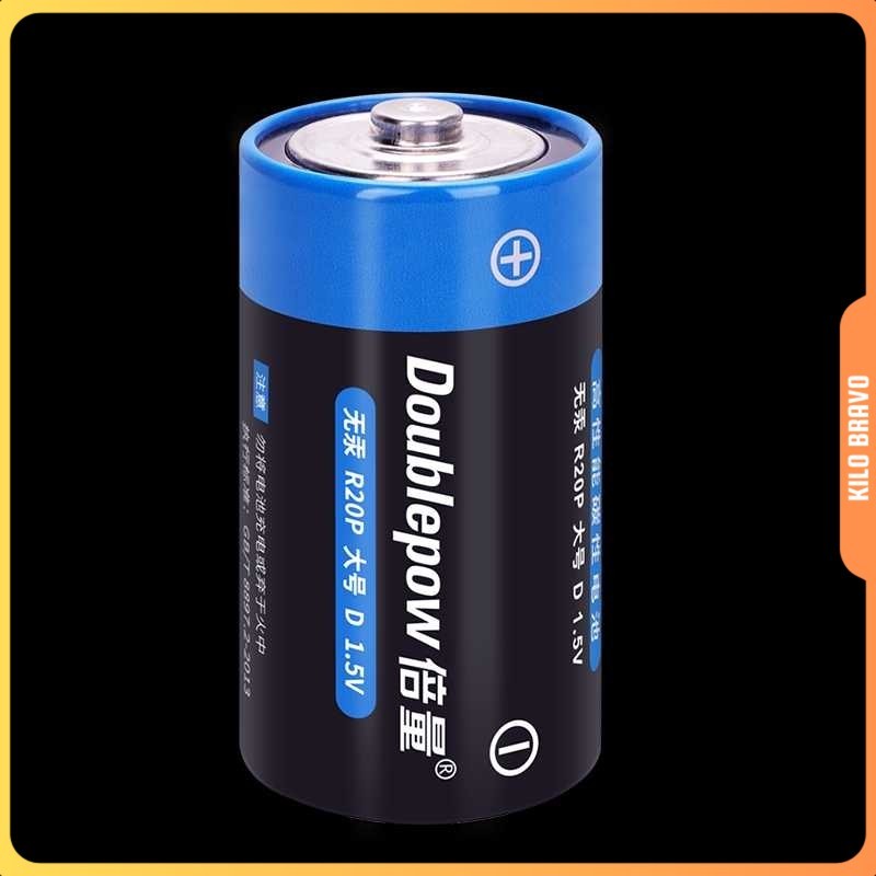 Jual Doublepow Baterai Tipe D 1.5V Zinc Carbon Battery 1 PCS - R20P ...