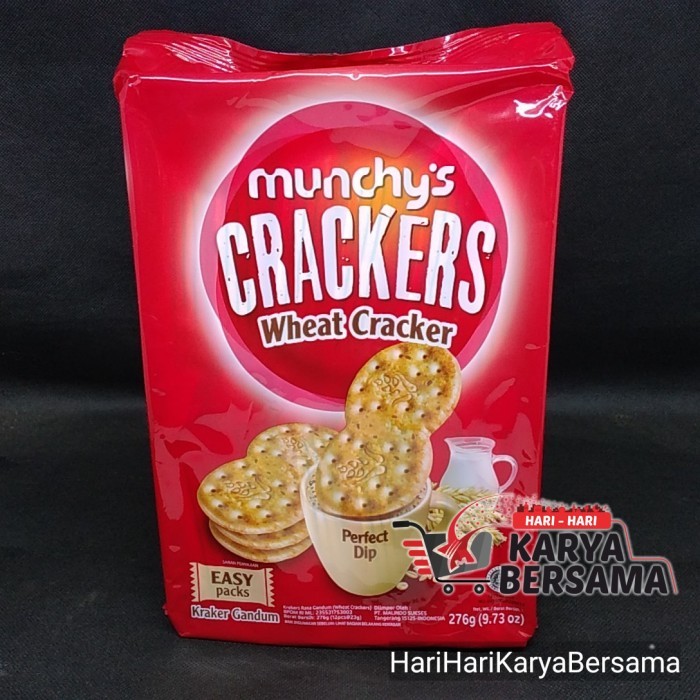 Jual MAKANAN RINGAN BISKUIT MUNCHY'S WHEAT CRACKERS KRAKER GANDUM 276GR ...