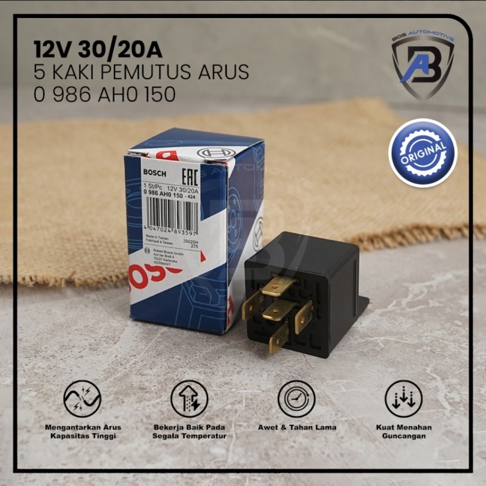 Jual TGR99 Relay BOSCH Kaki 5 - 5 Pin 12V 30A Pemutus Arus Original | Shopee Indonesia