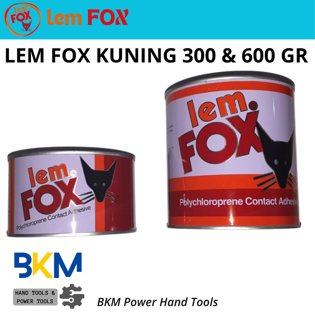 Jual Lem Fox Kuning Kaleng Merah 300 gr 600 gr Lem Fox Kuning Super 300 gram 600 gram | Shopee ...