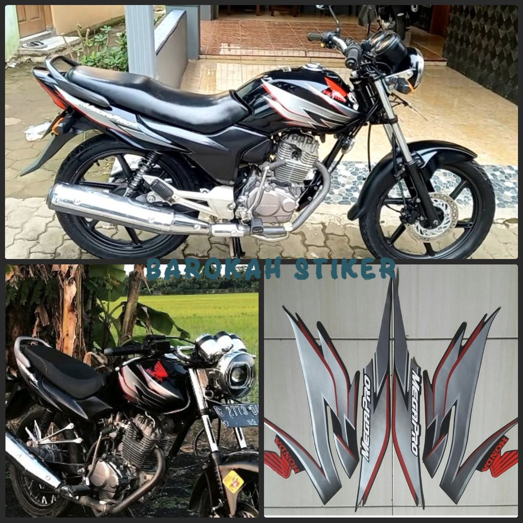 Jual Striping stiker polet honda megapro mega pro 2008 2009 hitam ...