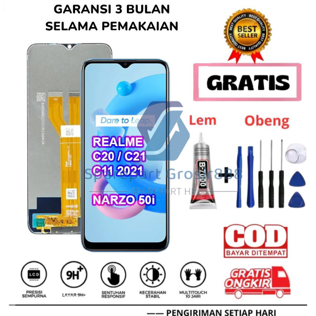Jual LCD REALME C20 / C21 / C11 2021 / NARZO 50i ORIGINAL BERGARANSI LCD TOUCHSCREEN | Shopee ...