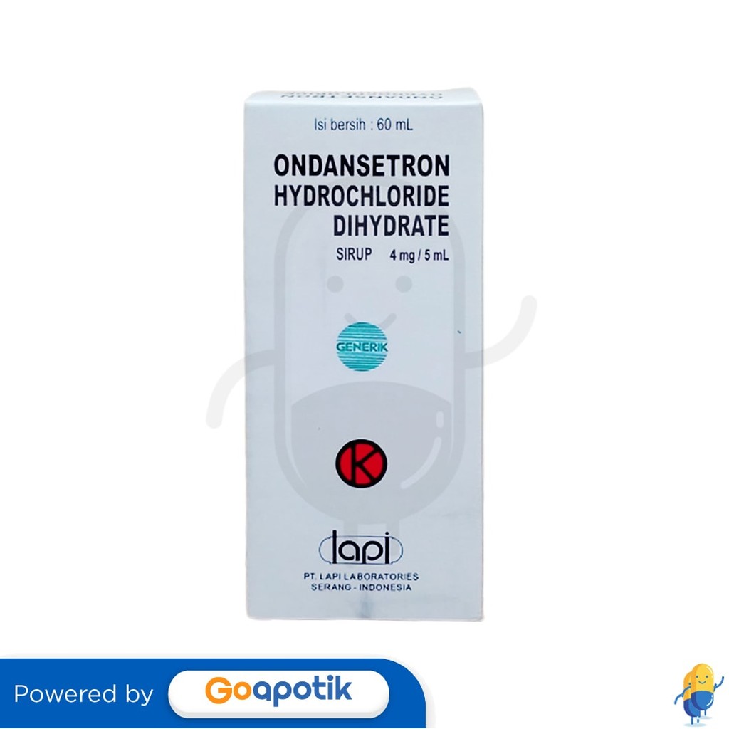 Jual Ondansetron Hcl Dihydrate Lapi 4 Mg/5 Ml Syrup 60 Ml | Shopee ...