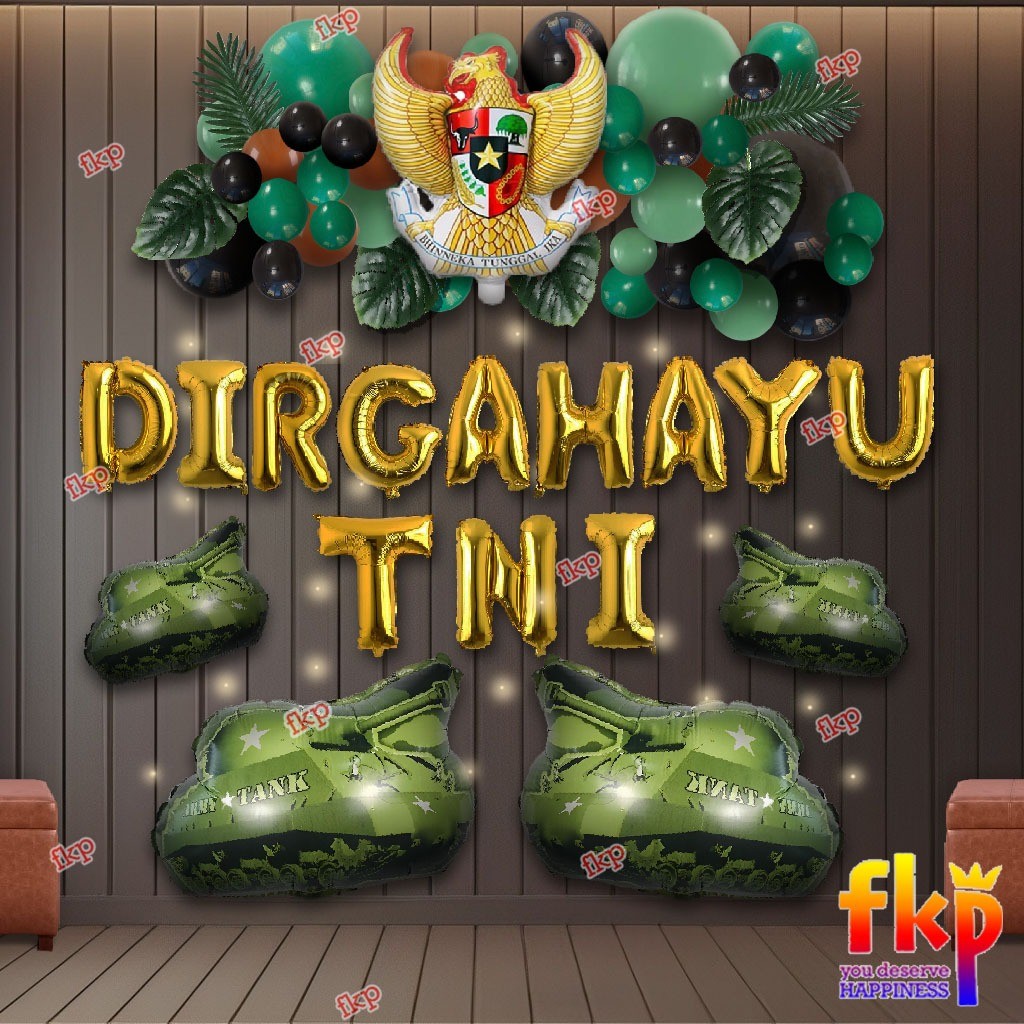 Jual Fun Kids Party Set Dekorasi balon Dirgahayu TNI / HUT TNI / Ulang ...