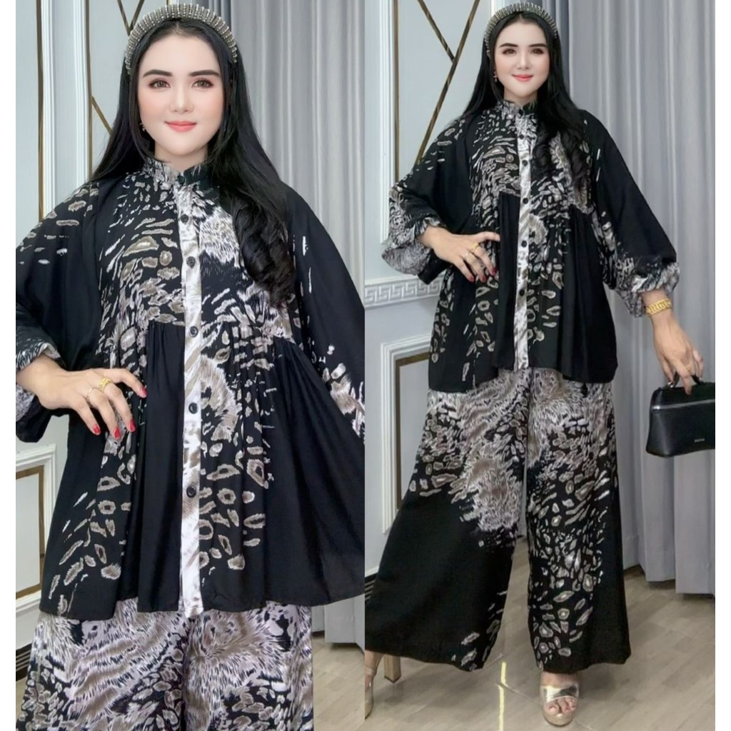 Jual Sharma Hitam Putih | Setelan Baju Wanita | Adem, Santai, Bisa Buat ...