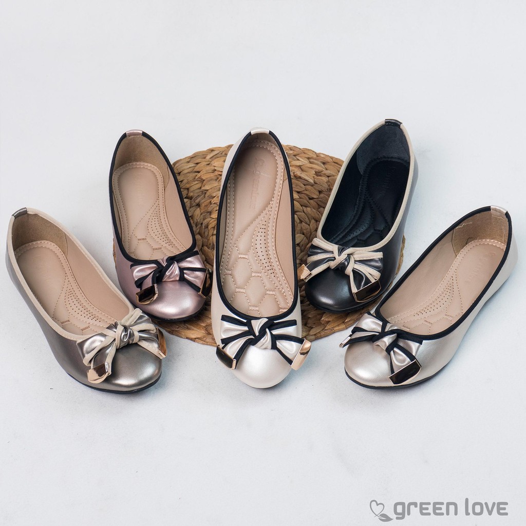 Jual Green Love Sepatu Flatshoes Wanita New Pevita | Shopee Indonesia