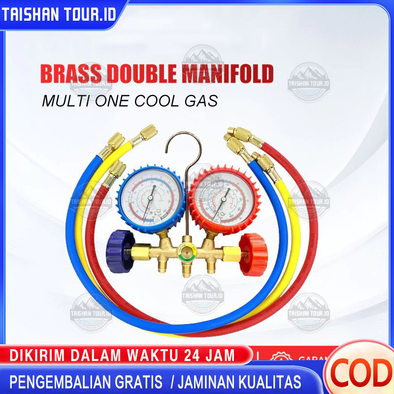Jual TESTING MANIFOLD AC DOUBLE MULTI R22 R134A R410A R32 | Shopee ...