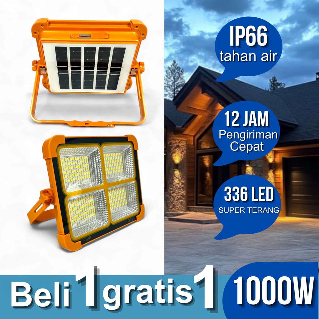 Jual Lampu Solar Panel Lampu Tenaga Surya Lampu Sorot Solar Cell 1000 ...
