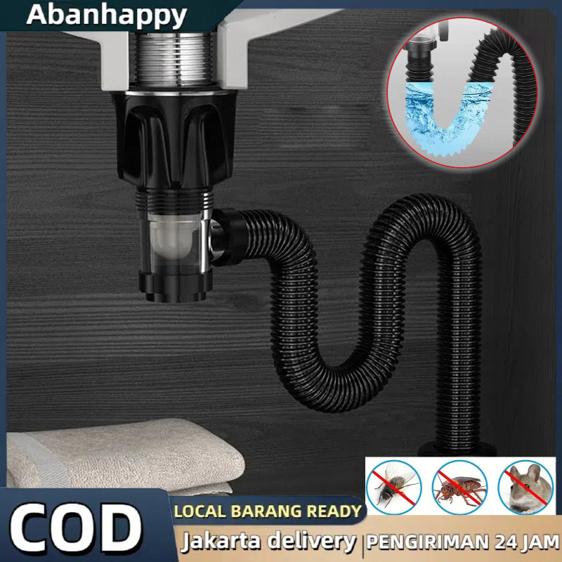 Jual Set Pipa Pembuangan Anti Bau Dengan Tutup Flip Top Sifon Wastafel ...