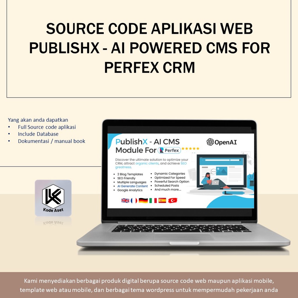 Jual SOURCE CODE APLIKASI WEB PUBLISHX - AI POWERED CMS FOR PERFEX CRM | Shopee Indonesia