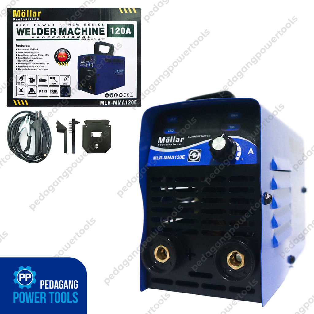 Jual MOLLAR MMA120E Mesin Las Listrik 120A IGBT Travo Inverter MMA Welding Machine Trafo 450 ...