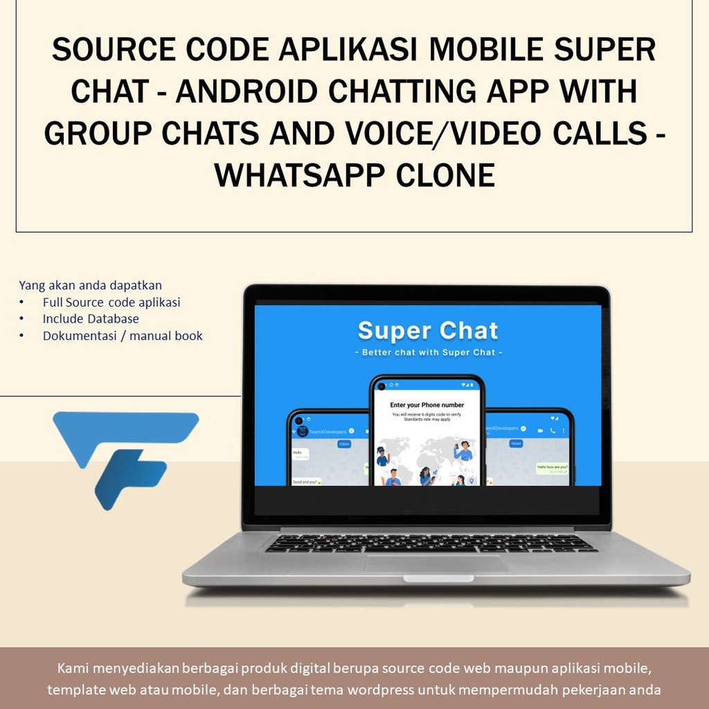 Jual SOURCE CODE APLIKASI MOBILE SUPER CHAT - ANDROID CHATTING APP WITH GROUP CHATS AND VOICE ...