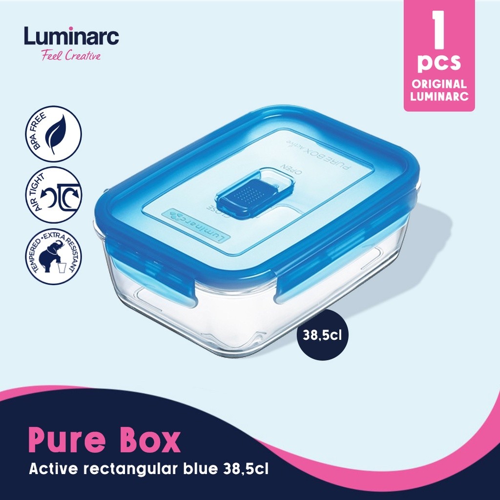 Jual Luminarc Kotak Makan Kaca/Food Storage Pure Box Active Rectangular ...