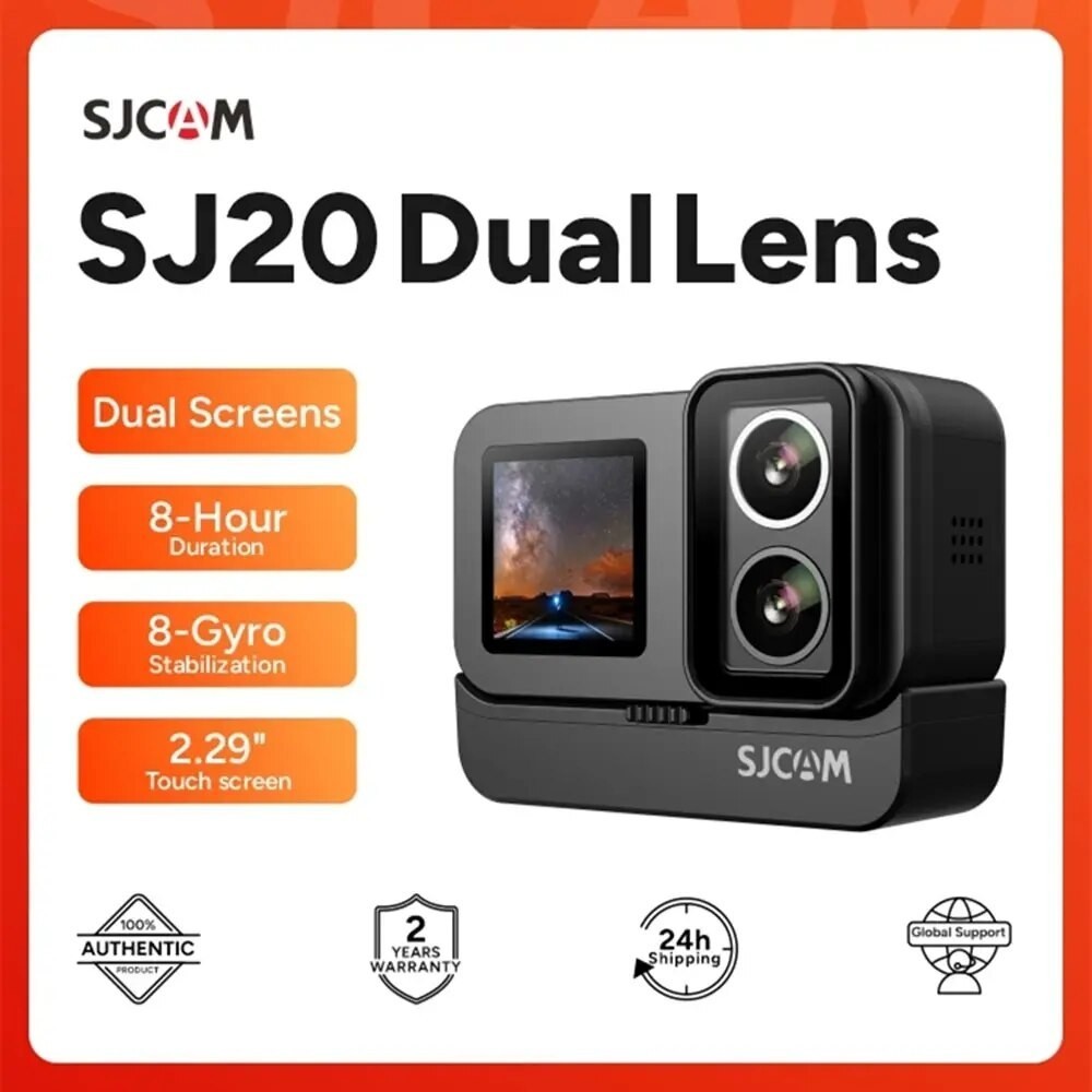 Jual SJCAM SJ20 Dual Lens Dual Cameras 4K Action Camera Waterproof 5G ...