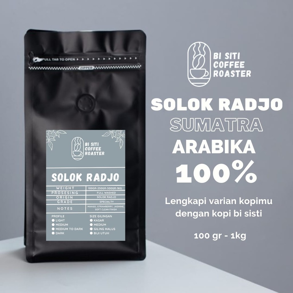 Jual ROASTED BEANS ARABIKA FULL WASH SOLOK RADJO 1KG | BIJI KOPI ...