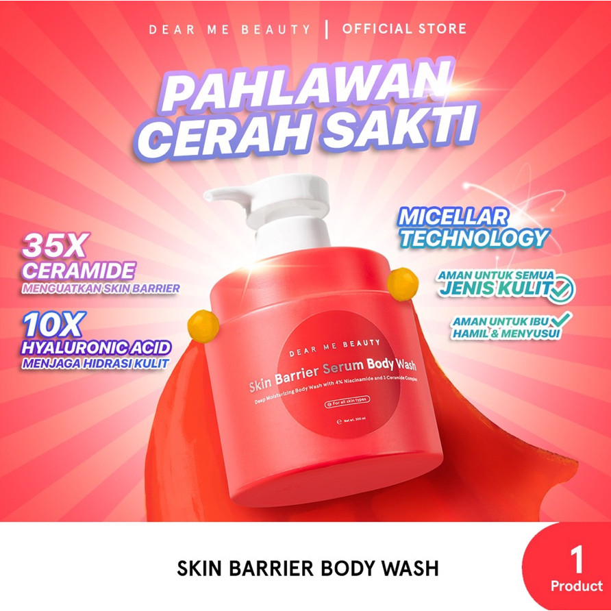 Jual ️Domestika ️ Dear Me Beauty Skin Barrier Body Wash & Body Serum Lotion (Ceramide) 300ml ...